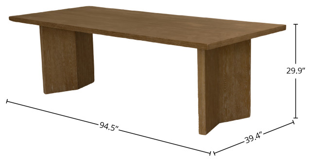 Fraser Rectangular Dining Table, Brown - Farmhouse - Dining Tables - by LH Home | Houzz