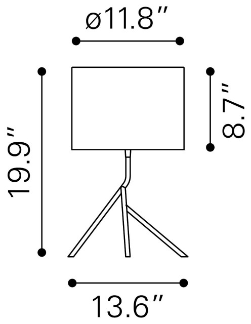 Table Lamp, Steel Metal, Brown, Black, Kitchen Lounge Bistro Lobby ...