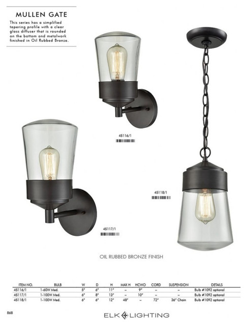Exposed Bulb One Light Outdoor Cylinder Wall Mount - Porch Light ...