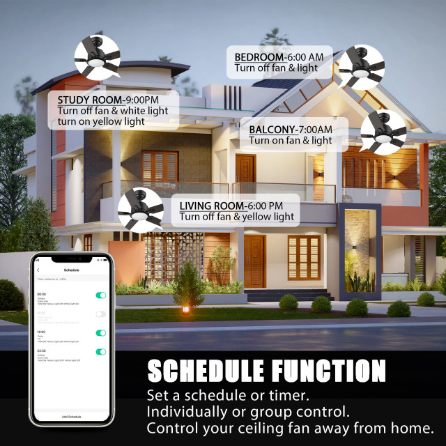 CARRO Indoor Smart Ceiling Fans with Dimmable LED light and Remote ...
