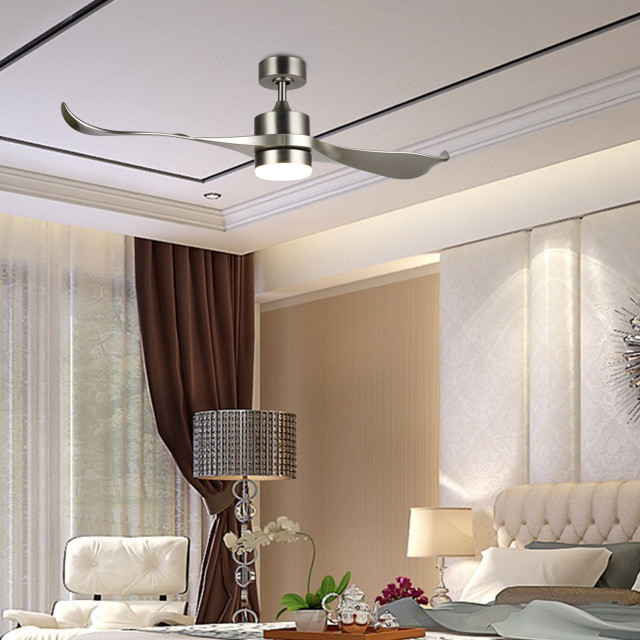 52" 2-Blade Reversible Ceiling Fan With LED Light Kit and Remote ...