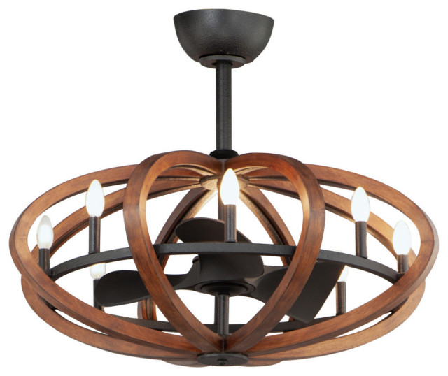 Maxim Bodega Bay 8-Light WiFi-Enabled LED Fandelight 61004APAR, Antique ...