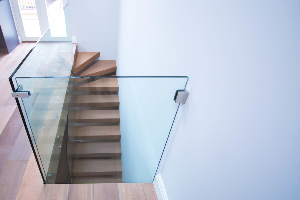 Custom-built floating staircase - Contemporary - Staircase - London ...