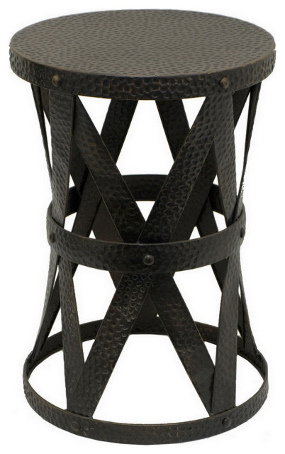 Plutus Brands Metal Side Table In - Industrial - Side Tables And End ...