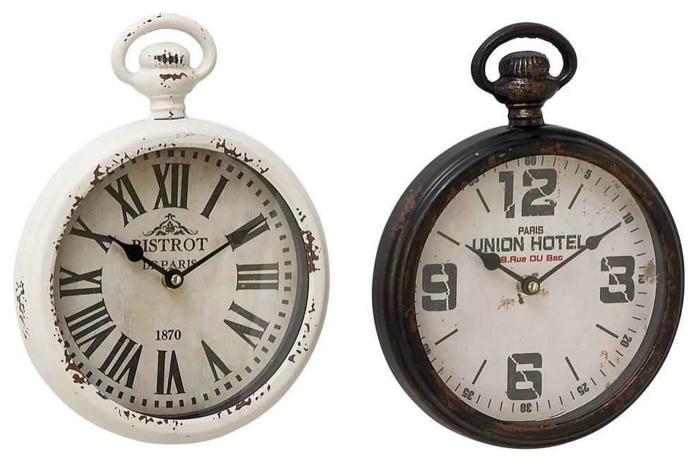 Vintage Brown Metal Wall Clock 52561 - French Country - Wall Clocks ...