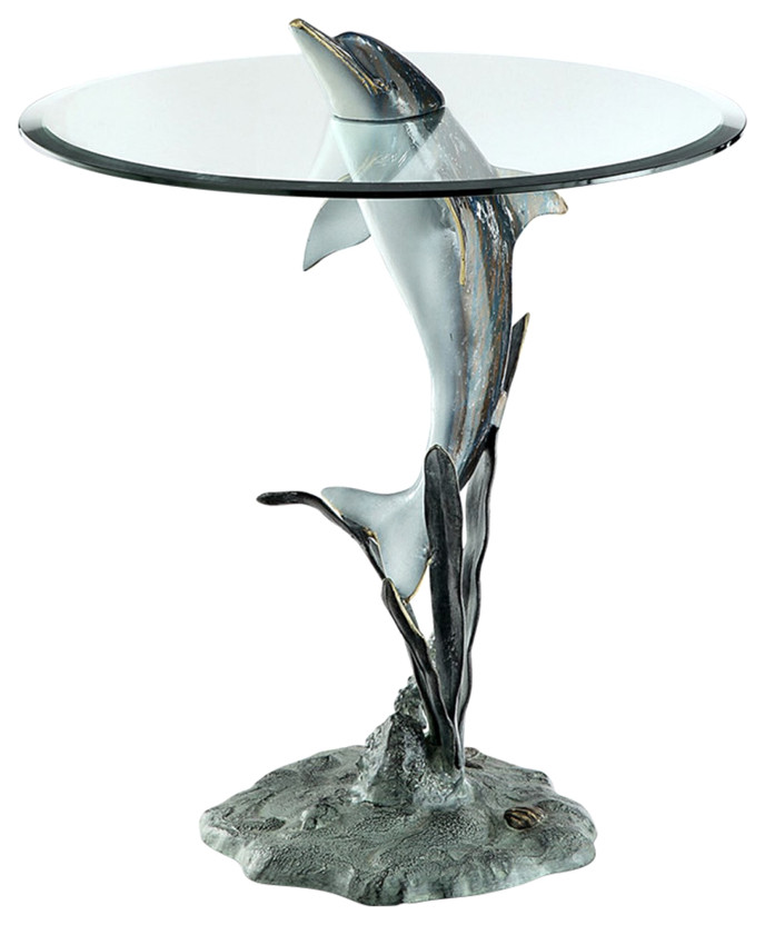 Surfacing Dolphin End Table - Beach Style - Side Tables And End Tables ...