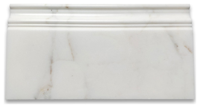 Calacatta Gold Marble 6x12 Skirting Baseboard Trim Molding Polished, 1 ...