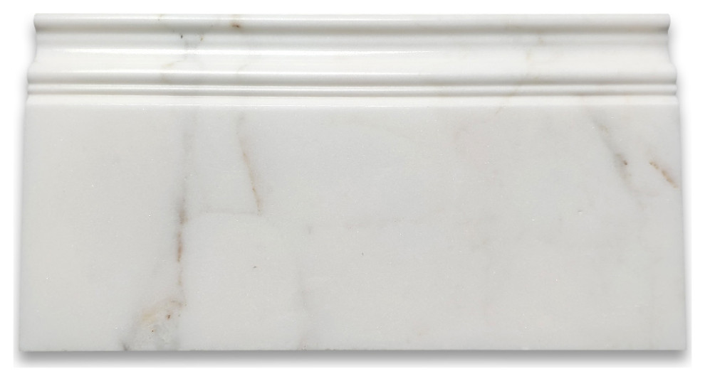 Calacatta Gold Marble 6x12 Skirting Baseboard Trim Molding Polished, 1 ...
