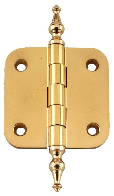 Solid Brass Cabinet Door Hinge 2" | with Stainless Steel Removable Tip ...