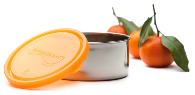 U Konserve Stainless Steel and Neon Orange 16 Ounce Round Food ...