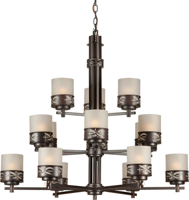 Forte Lighting 2534-15 15 Light 3 Tier Chandelier - Transitional ...