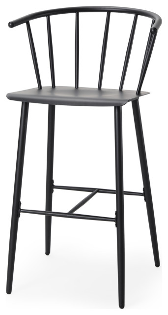 Colin Black Metal Bar Stool - Midcentury - Bar Stools And Counter ...