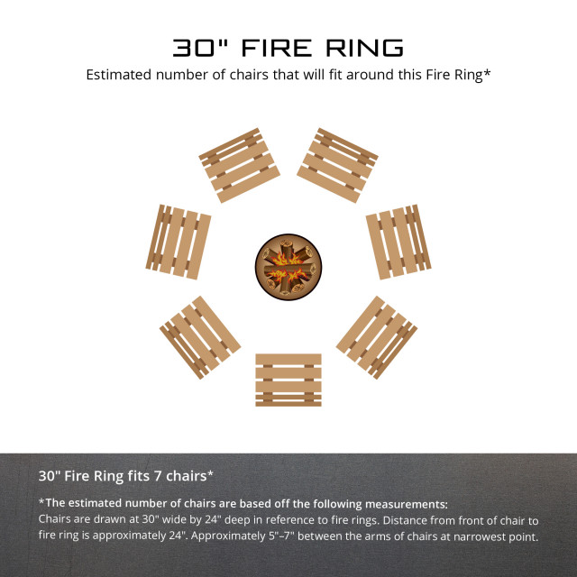 Cattail Fire Ring, 30", 30 - Contemporary - Fire Pits - by P&D Metal ...