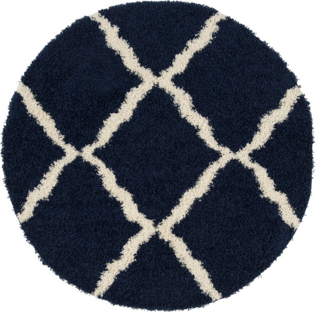 Safavieh Dallas Shag SGD257 Rug Rug, 8' Round - Contemporary - Area ...