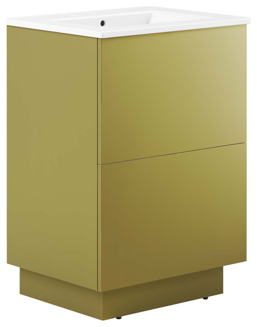 Quantum 24" Bathroom Vanity - White Gold - Modern - Bathroom Vanities ...