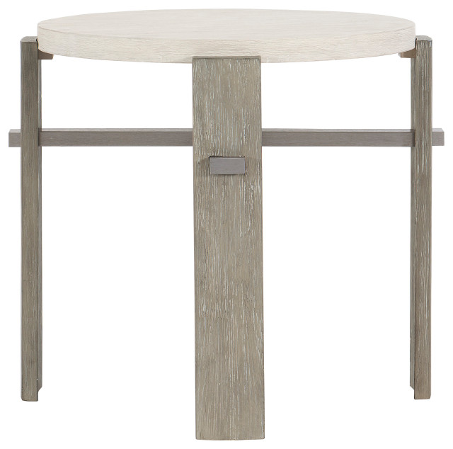 Bernhardt Foundations Round Side Table With Four Legs, 26.38"W x 26.38"D x 24"H - Farmhouse ...