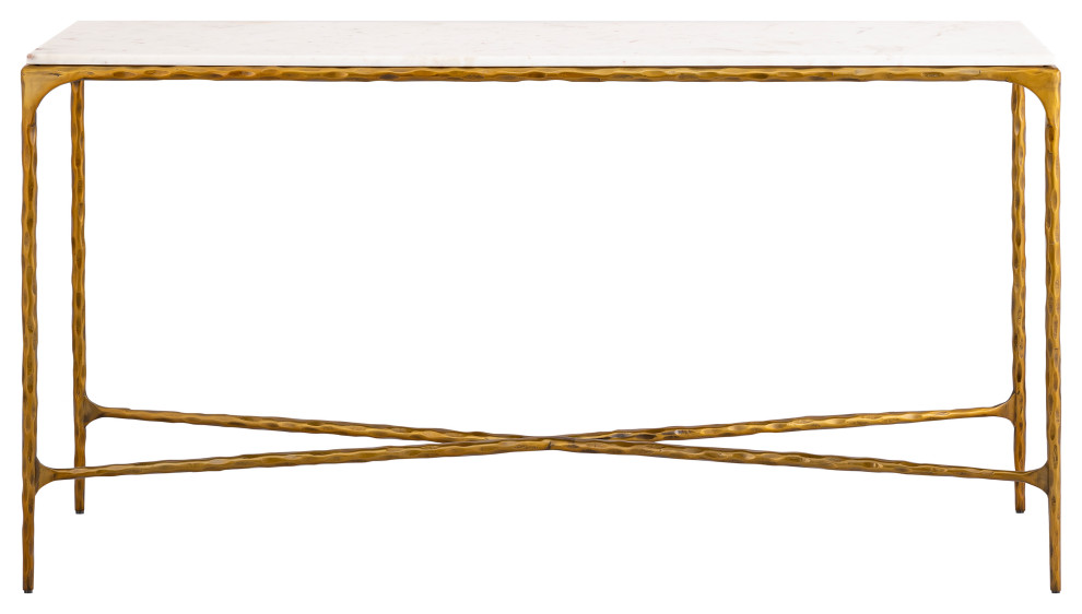 Seville Forged Console Table Antique Brass - Contemporary - Console ...