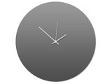Contemporary Clock 'Grayout White Circle Clock' Artisan-Made Gray ...