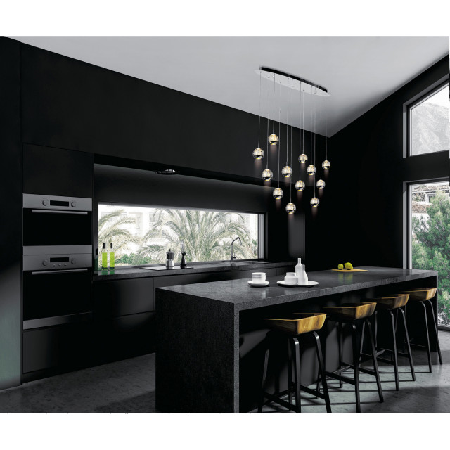 Perrier 12 Light Multi Light Pendant With Chrome Finish - Contemporary ...