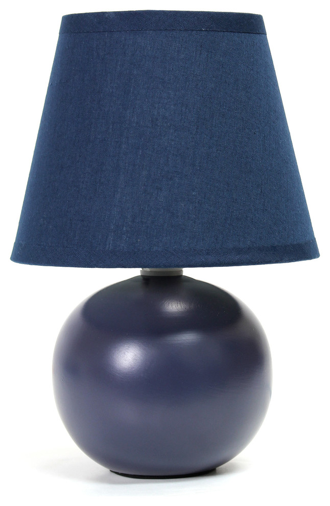 Simple Designs Mini Ceramic Globe Table Lamp - Contemporary - Table ...