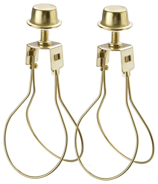 20027, Light Bulb Clip-On Adapter & Finial, Polished Brass Finish, Set ...