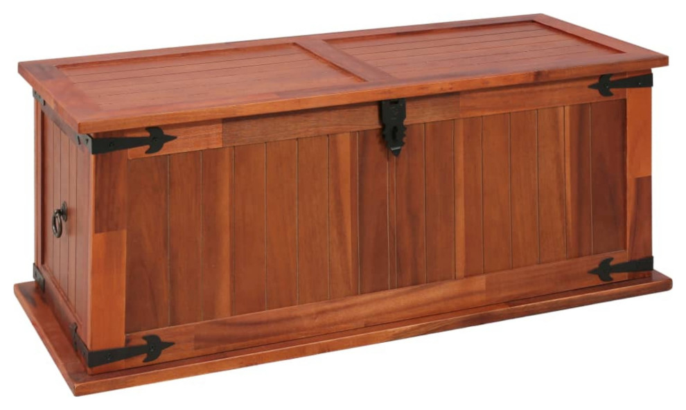 vidaXL Storage Chest 35.4"x17.7"x15.7" Solid Acacia Wood - Traditional ...