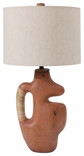 Ecomix, 23"H Abstract Table Lamp, Terracotta - Contemporary - Table ...
