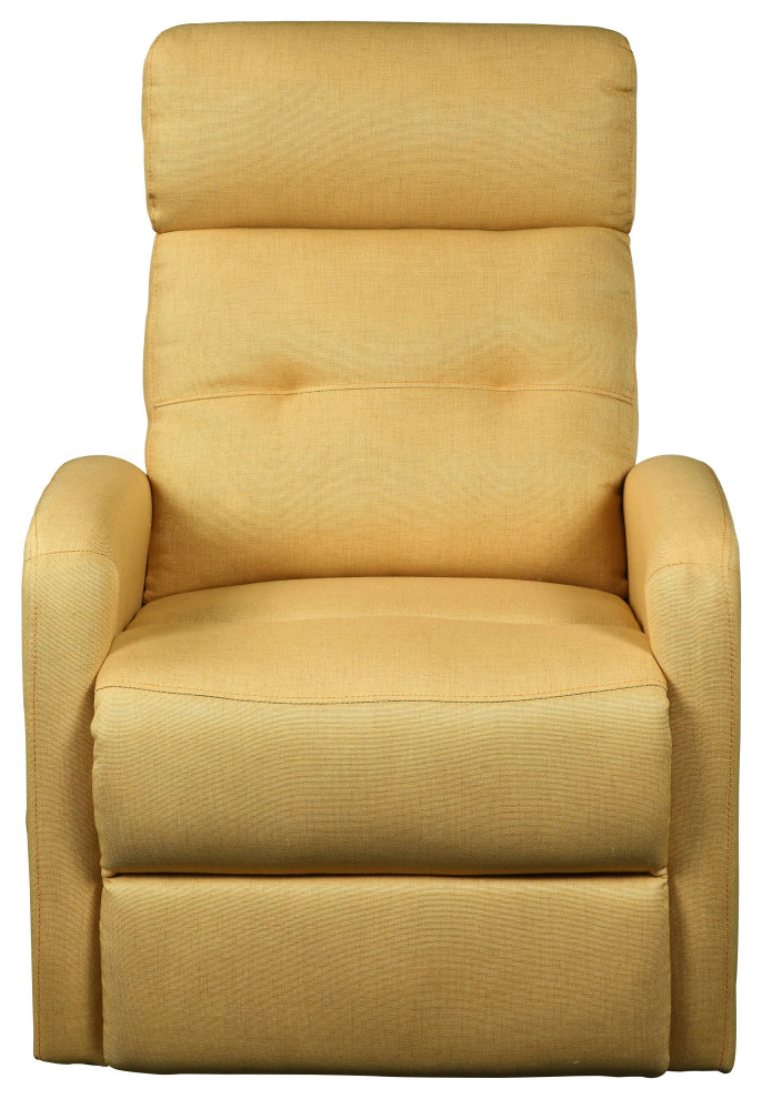 ACME Newat Recliner With Power Lift, Yellow Linen - Transitional ...
