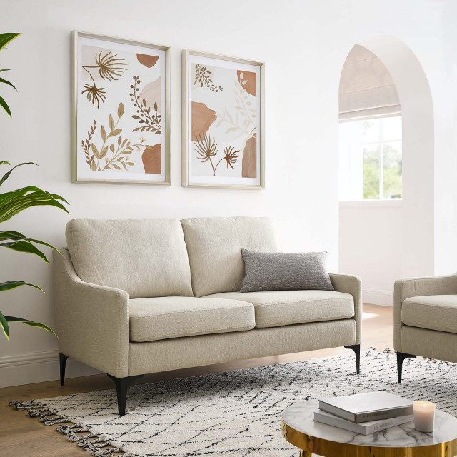 Corland Upholstered Loveseat - Midcentury - Loveseats - by Modway | Houzz