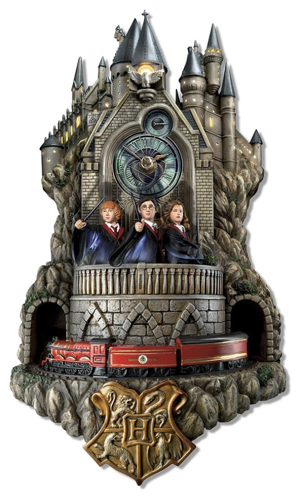Harry Potter Hogwarts Wall Clock with Lights Music and Motion ...