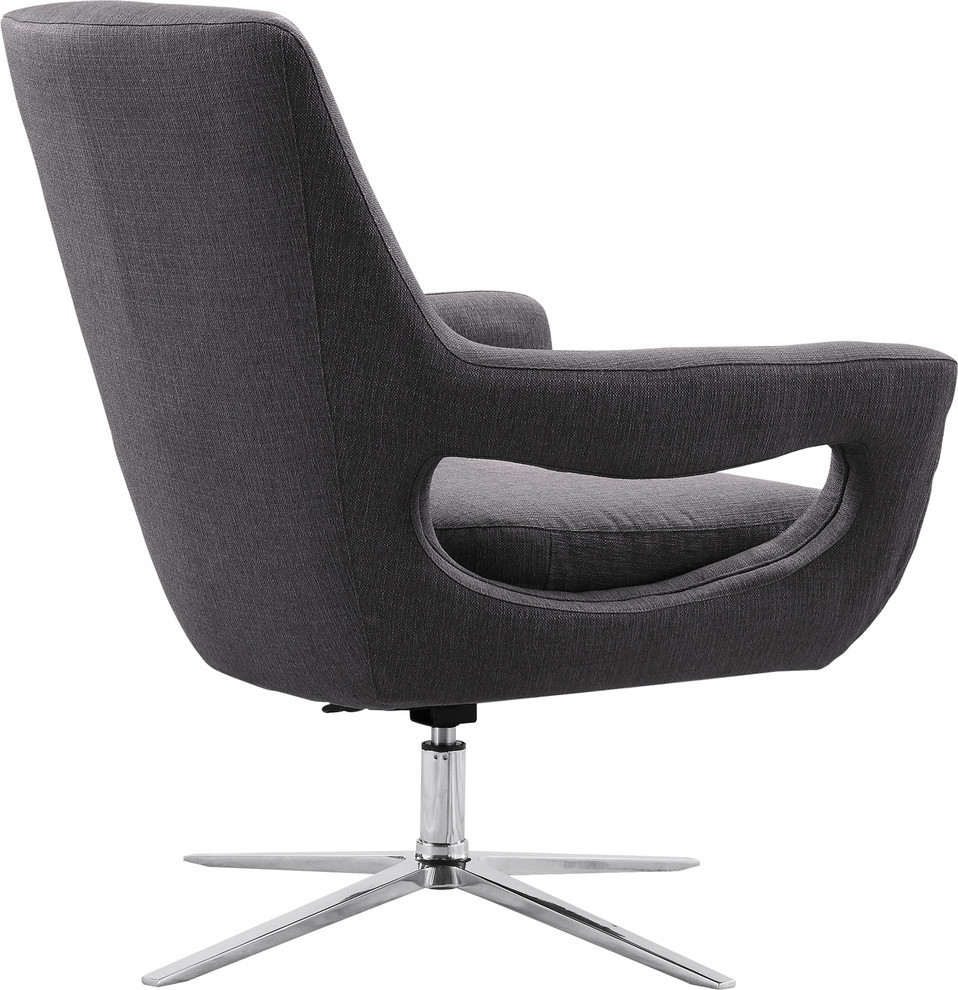 Armen Living Quinn Contemporary Adjustable Swivel Accent Chair ...