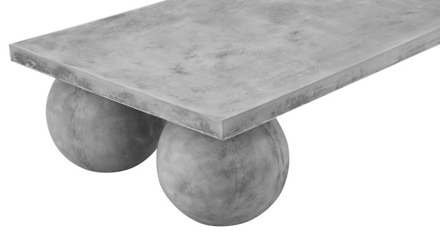 Dani Rectangular Coffee Table, Large - Industrial - Outdoor Coffee ...