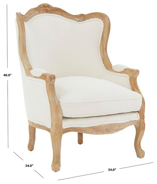 Safavieh Fallon Wing Chair Ivory, #N/A - French Country - Armchairs And ...