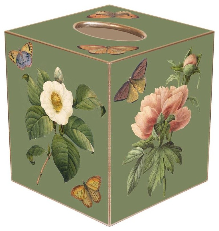 TB1-Sage Floral #1 Tissue Box Cover - Farmhouse - Tissue Box Holders ...