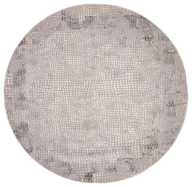 Safavieh Meadow 6'7" Round Rug in Taupe and Gray, 6'7" Round ...