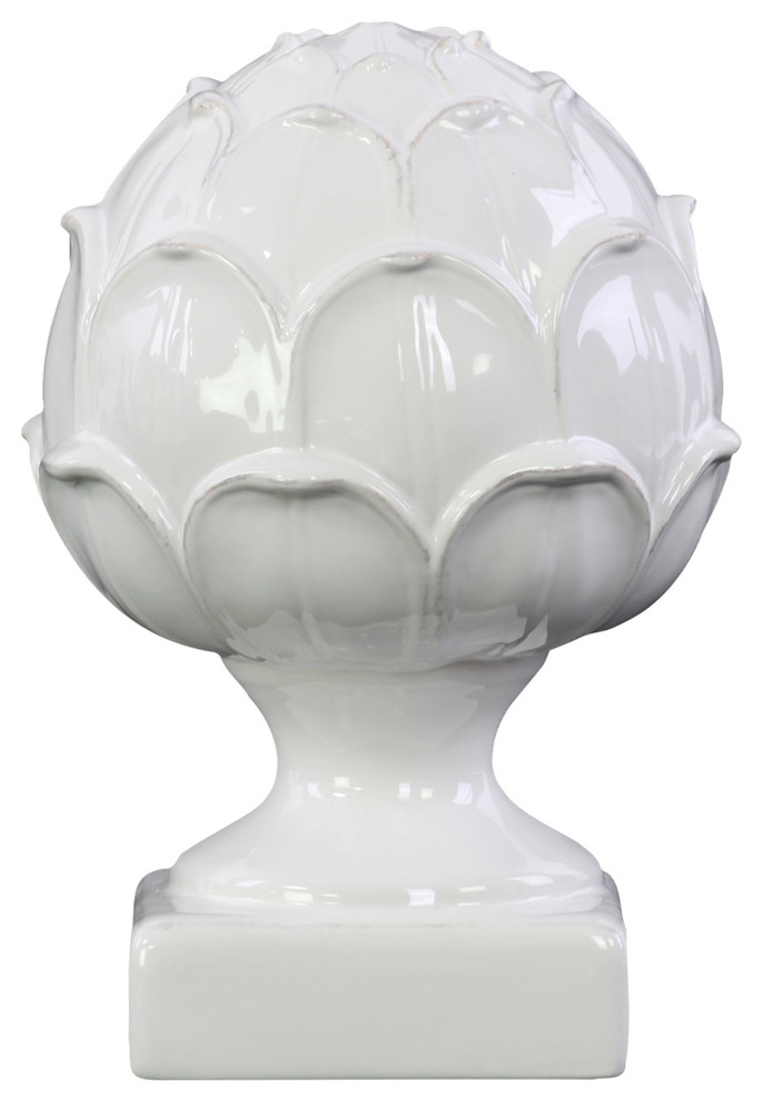 Ceramic Artichoke Sculpture - Farmhouse - Garden Statues And Yard Art ...