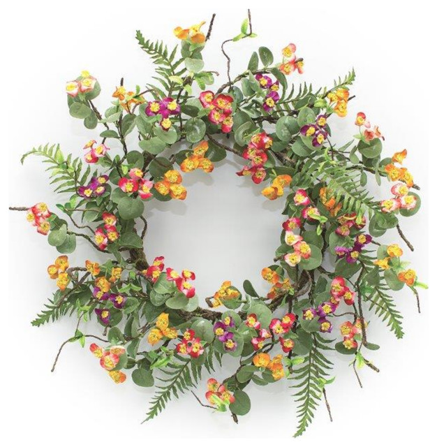 Mini Floral Wreath 23"D Paper/Plastic - Wreaths And Garlands - by ...