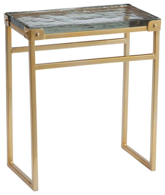 Pacillo Accent Table, Gold/Cast - Contemporary - Side Tables And End ...