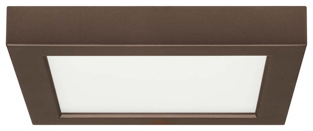13.5W 7-In Flush Mount Led Fixture 2700K Square Shape Bronze Finish 120V - Transitional ...