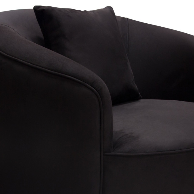 Raven Chair, Black Suede Velvet - Contemporary - Armchairs And Accent ...