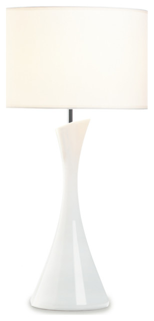 Sleek Modern White Table Lamp - Transitional - Table Lamps - by ...