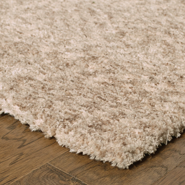 Hailey Heathered Tan Hand-Crafted Area Rug, 8'x11' - Contemporary ...
