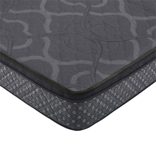 Coaster Bellamy 12" Fabric Upholstered Eastern King Mattress Gray and Black - Mattresses - by ...