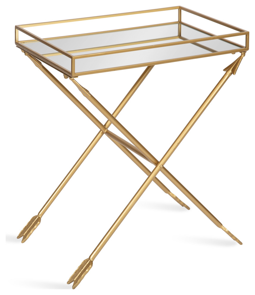 Madeira Arrow Mirrored Tray Top Table, 21x14x26 - Contemporary - Tv ...