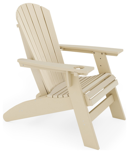 Ocean View HDPE 4-Piece Adirondack Chair Set - Transitional ...