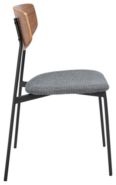 Magnolia Dining Chair set of 2 Walnut / Grey - Midcentury - Dining ...