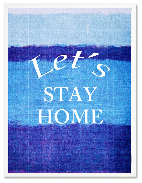 Let's Stay Home Inspirational, Canvas, Picture Frame, 13"x17 ...