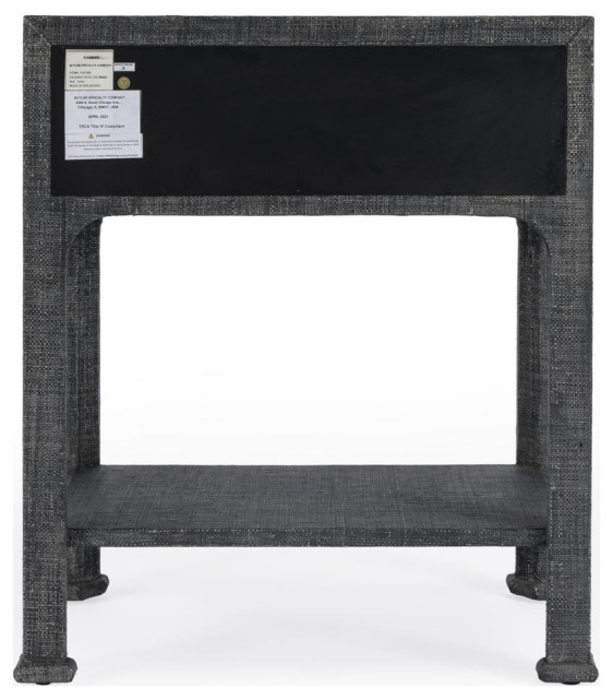 Chatham 1-Drawer Raffia Nightstand - Tropical - Nightstands And Bedside ...