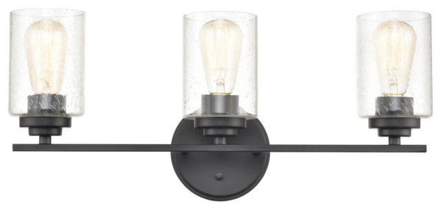 Millennium 3683-MB Three Light Vanity, Matte Black Finish ...