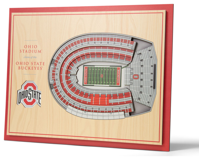 NCAA Ohio State Buckeyes 5 Layer Stadiumviews 3D Wall Art ...